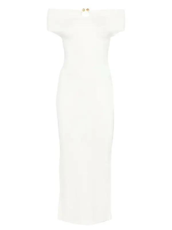 Alberta Ferretti Off-the-shoulder Midi Dress - White