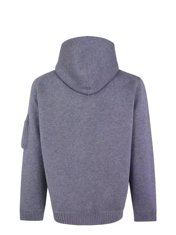 Sacai Zip-up Panelled Hoodie - Grey