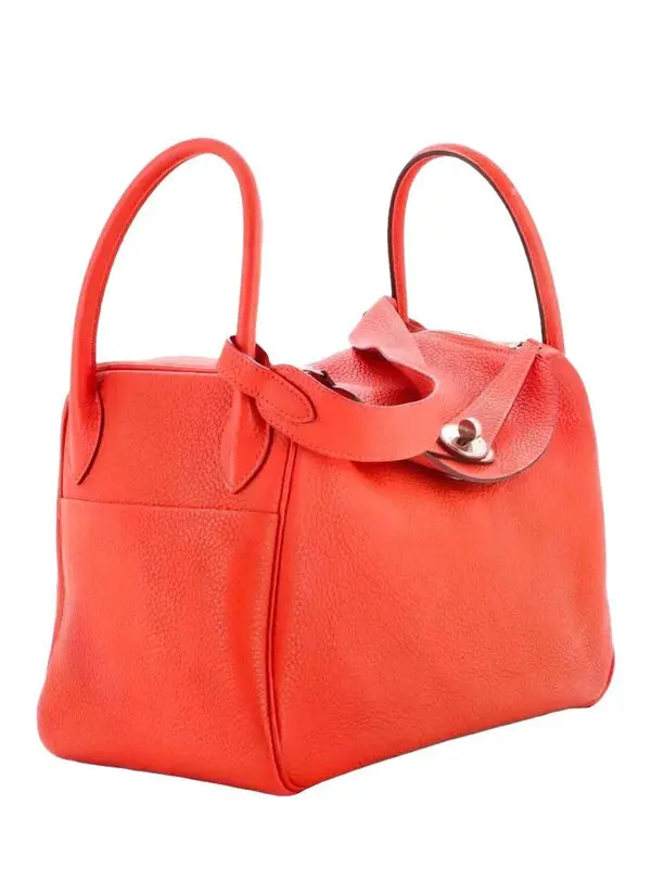 Hermès Lindy Bag Clemence 30 Shoulder Bag - Red
