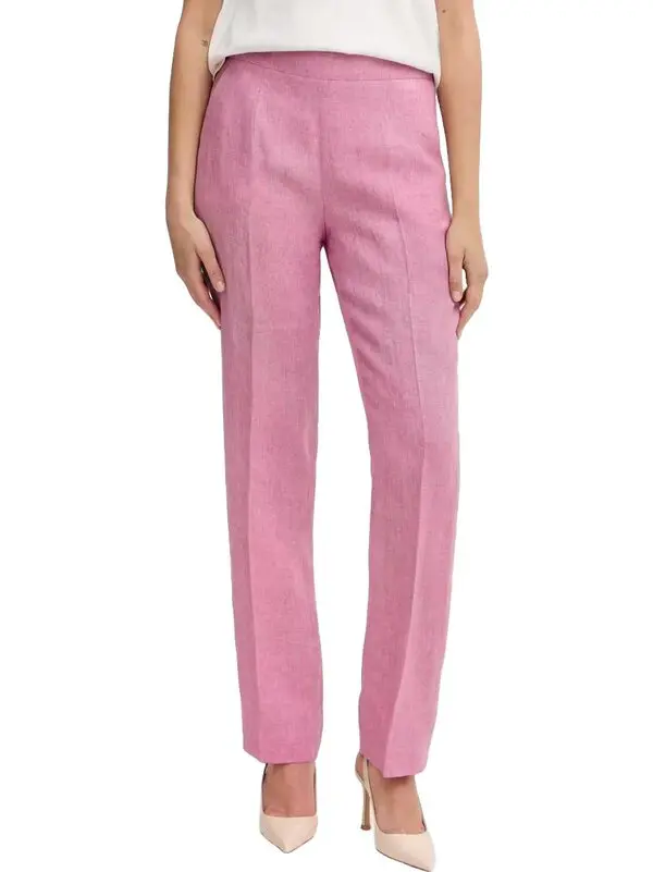 Luisa Spagnoli Ammenda Pressed-crease Straight-leg Trousers - Pink