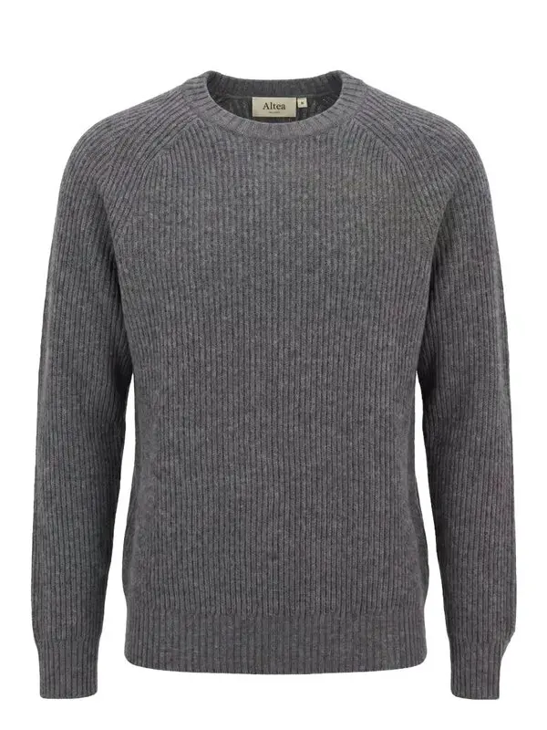 Altea Ribbed-knit Raglan-sleeve Sweater - Grey