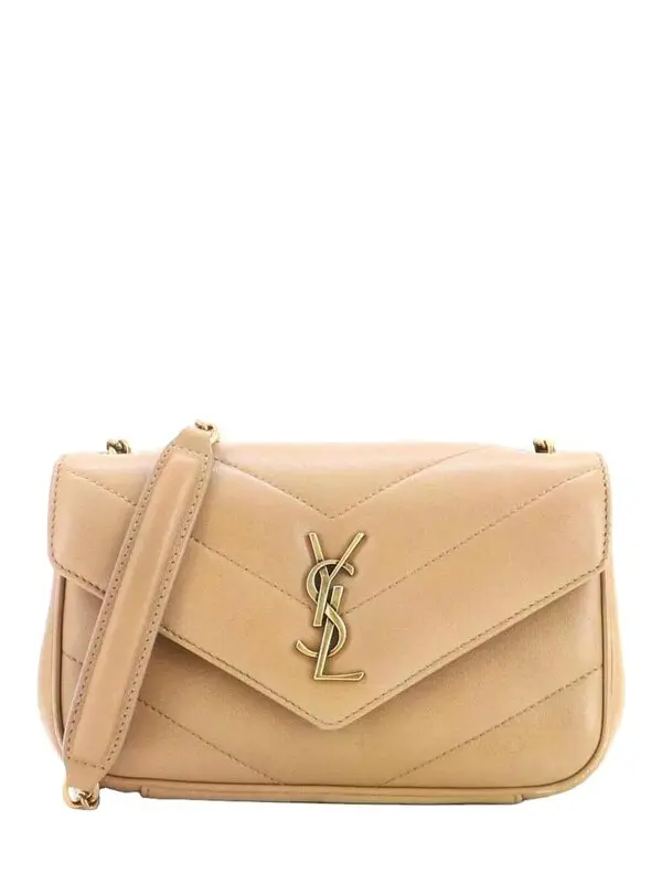 Saint Laurent Loulou Mini Shoulder Bag - Brown