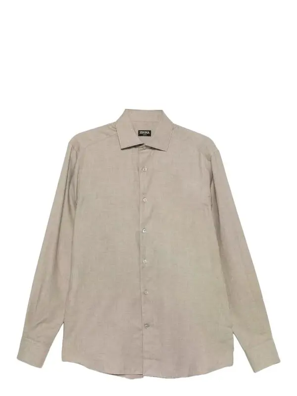 Zegna Button-up Long-sleeves Shirt - Neutrals