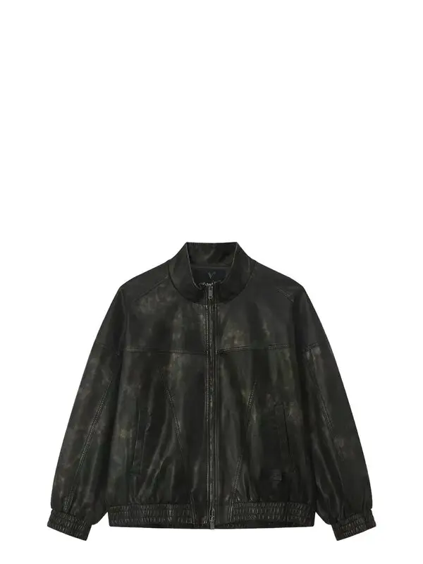 FIVE CM Faded Effect Zip-up Jacket - Black