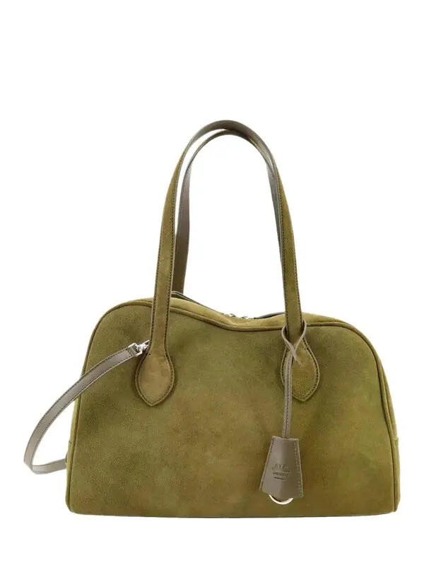 ATP ATELIER Noale Suede-finish Tote Bag - Green