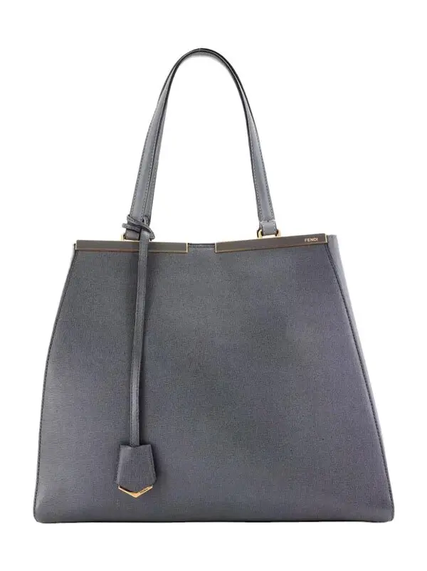 Fendi 3 Jours Leather Tote Bag - Grey