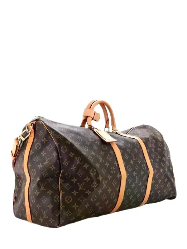 LOUIS VUITTON Keepall Bandouliere Monogram Canvas 60 Travel Bag - Brown