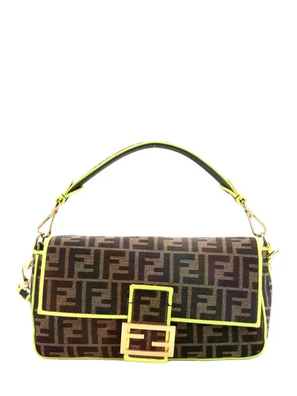 Fendi Baguette Nm Bag Zucca Canvas Medium Shoulder Bag - Brown