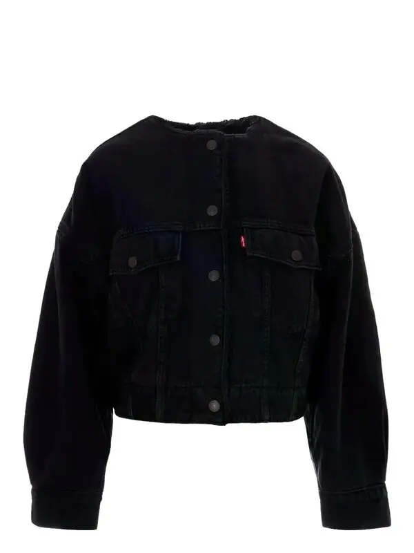 LEVI'S Fleece-trimmed Denim Jacket - Black