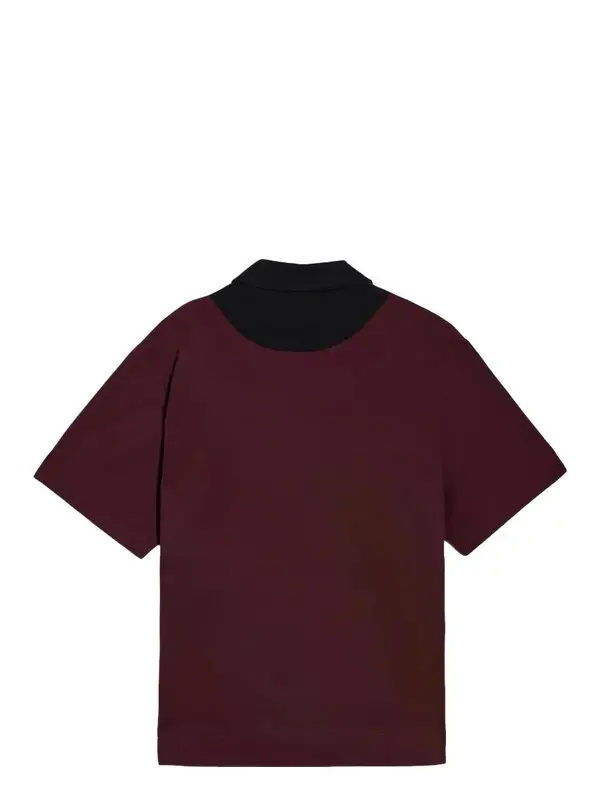 Simone Rocha Lace-up Rugby Polo Shirt - Red