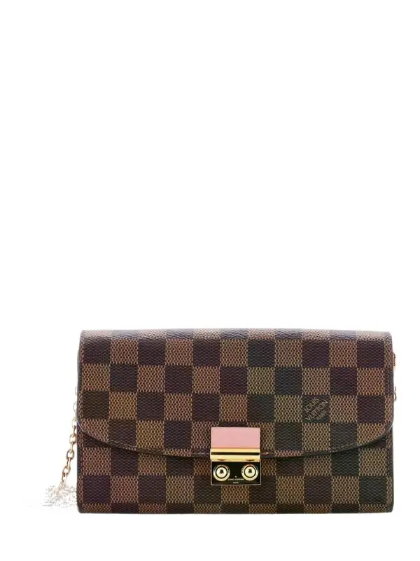 LOUIS VUITTON Croisette Chain Wallet Damier Crossbody Bag - Brown