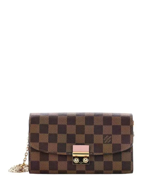 LOUIS VUITTON Croisette Chain Wallet Damier Crossbody Bag - Brown