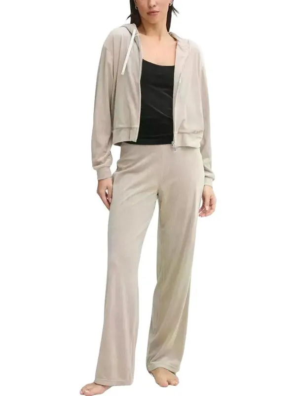Juicy Couture Ribbed Logo Waistband Trousers - Neutrals