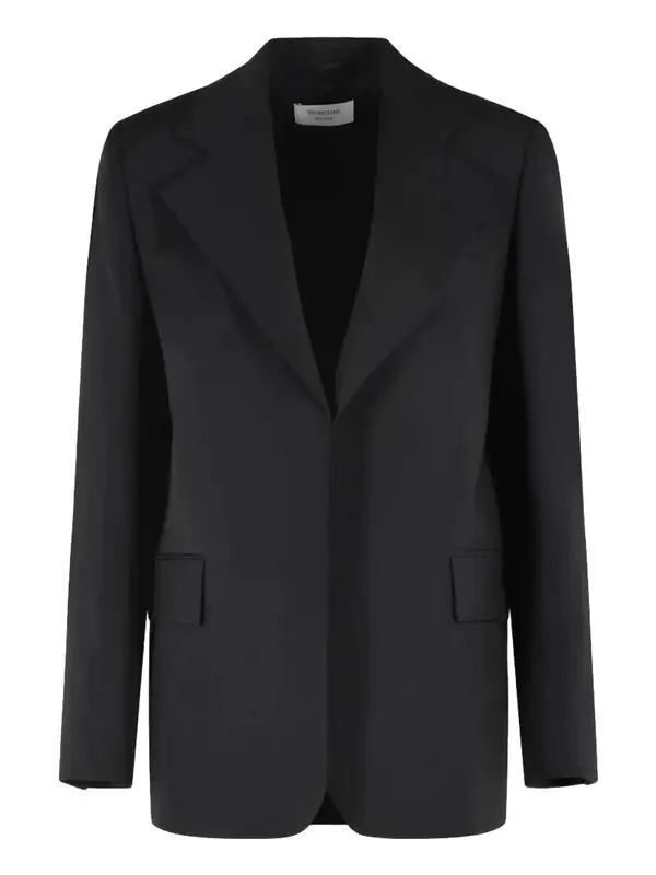 Sportmax Tenace Virgin Wool Blazer - Black