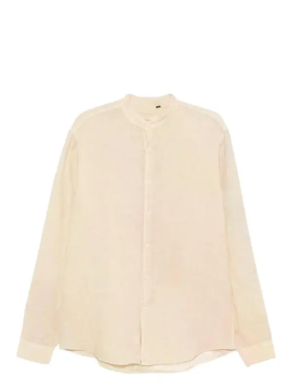 COSTUMEIN Band-collar Long-sleeve Shirt - Neutrals