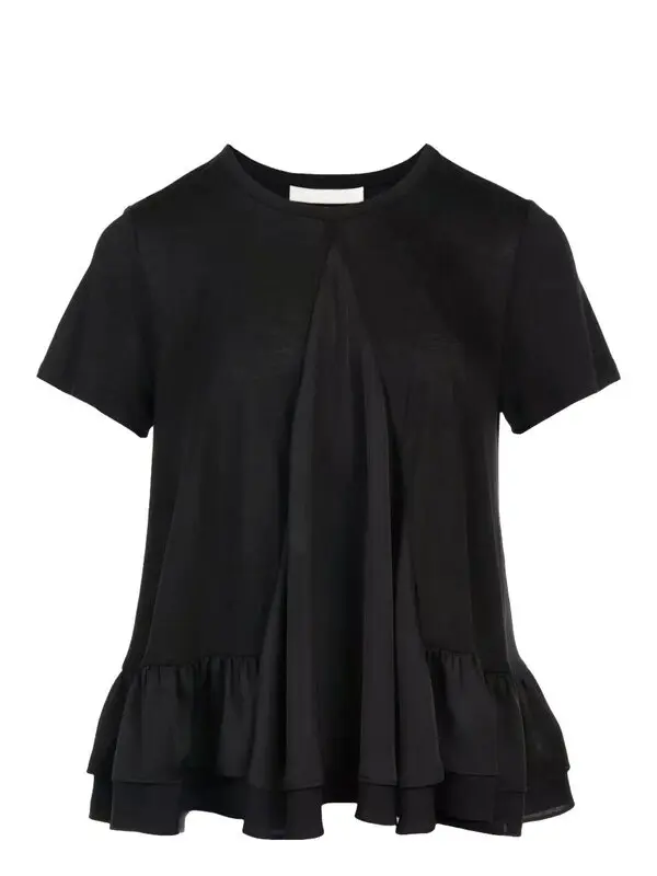 CLUB21 Kayla Peplum Hem T-shirt - Black