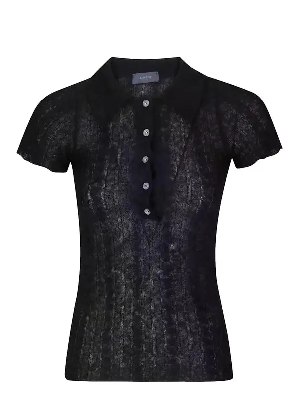 HAIKURE Laurie Short-sleeve Sweater - Black