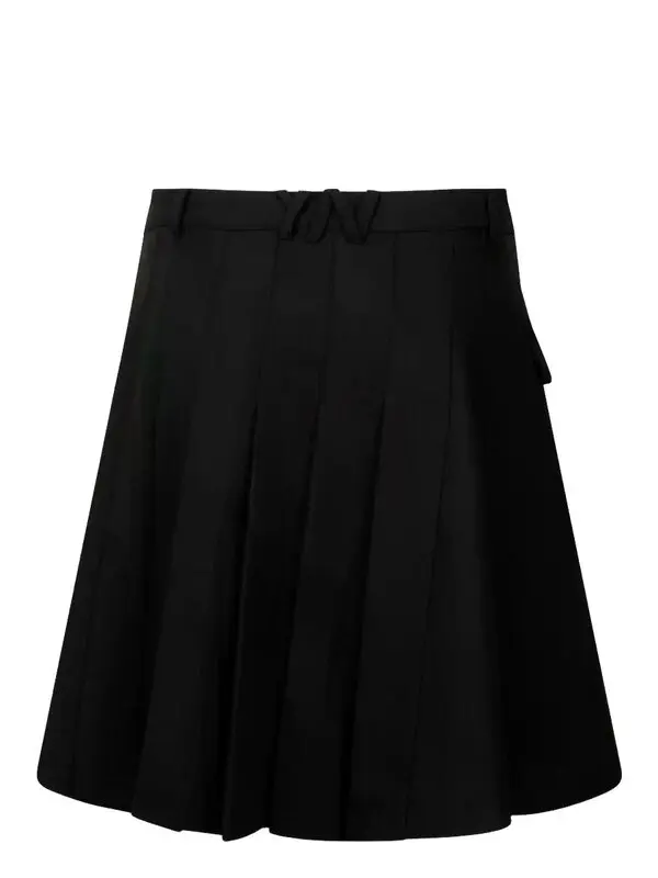 NACHE Asymmetric Pleated Mini Skirt - Black