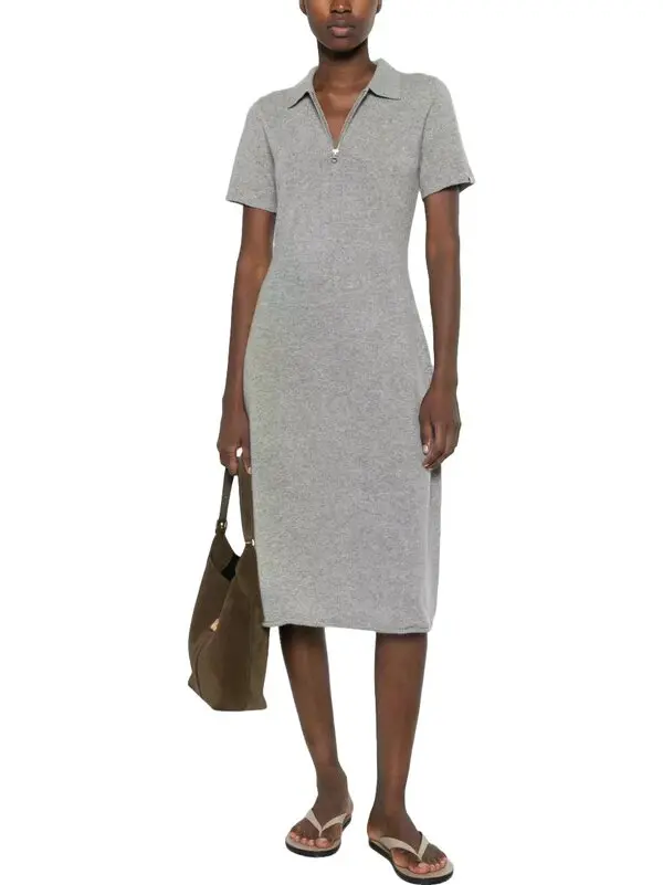 Extreme Cashmere Georgia Zip-fastening Midi Dress - Grey