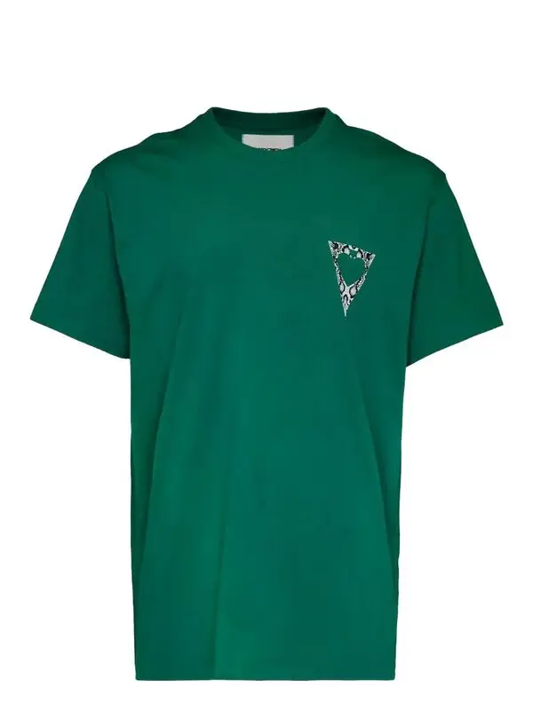 BLACKJACK Snake-print-patch T-shirt - Green