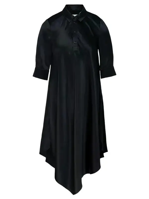 CLUB21 Asymmetric Midi Dress - Black