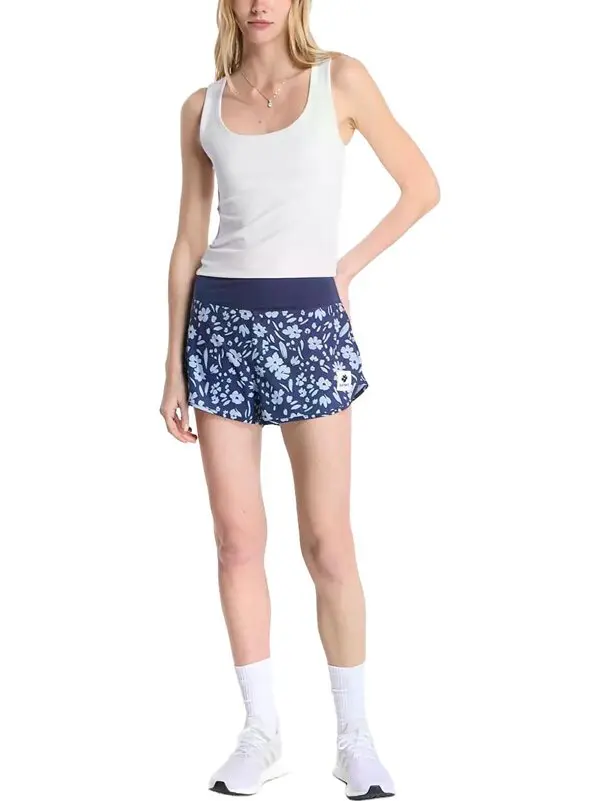 SAYSKY Floral Print Performance Shorts - Blue