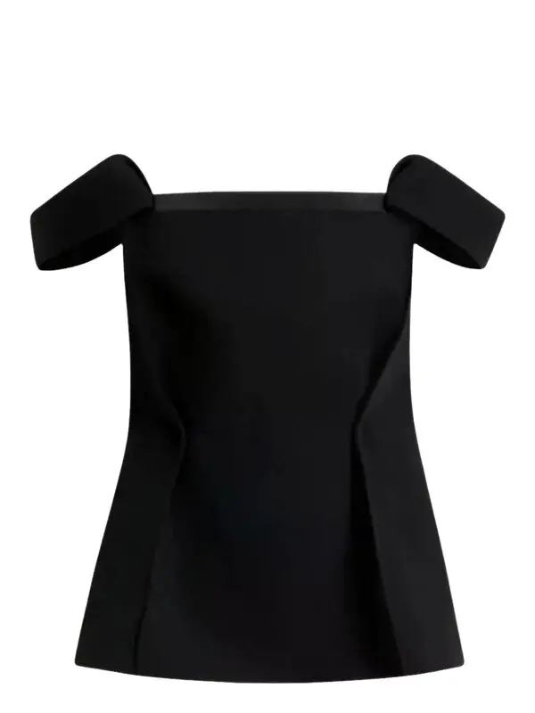 Khaite Yasmina Off-the-shoulder Sculptural Drape Top - Black