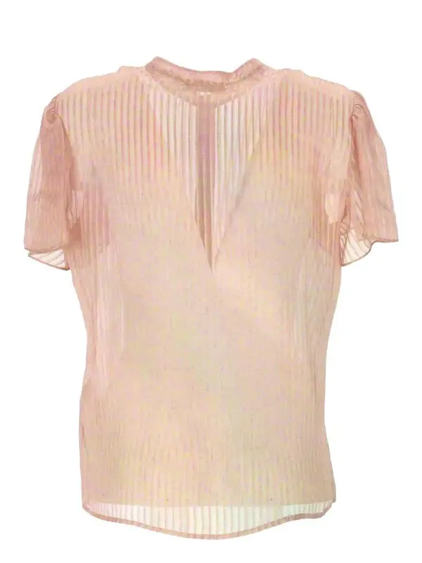KRISTINA TI Sheer Silk Blouse - Neutrals