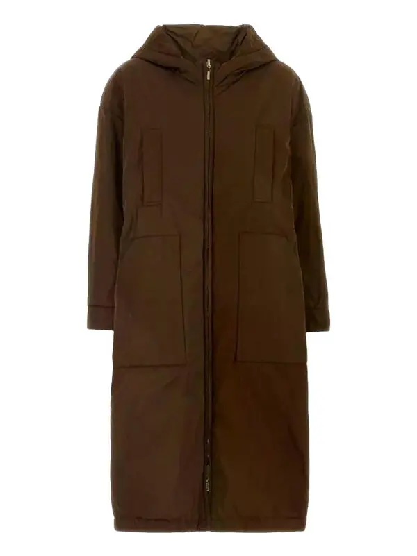 Max Mara Bosco Hooded Padded Coat - Brown