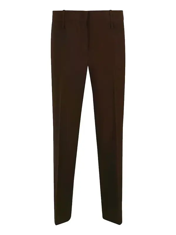 Ermanno Scervino Belt-loop Pressed-crease Trousers - Brown