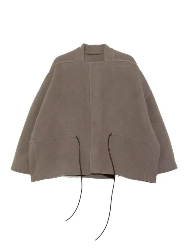 Rick Owens Sail Self-tie Flared Jacket - Grey