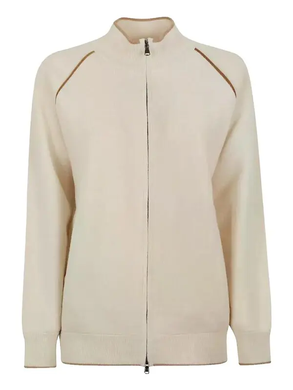 Kiton Zip-up Raglan-sleeve Cardigan - Neutrals