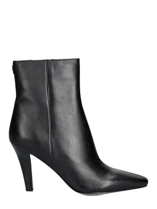 Guess Pointed-toe Leather Ankle Boots - Black