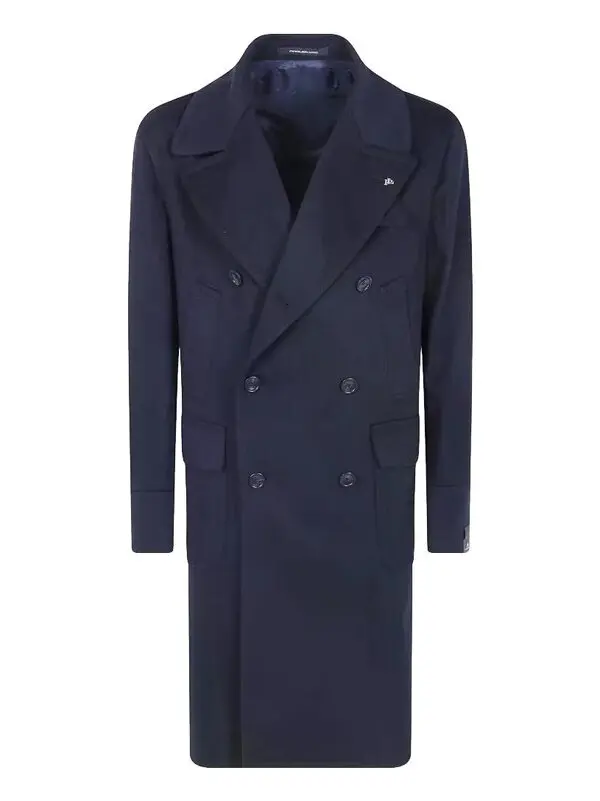 Tagliatore Double-breasted Wool Coat - Blue
