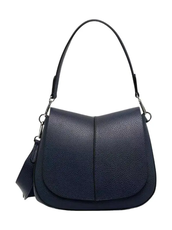 GIANNI CHIARINI Medium Helena Round Grained-leather Shoulder Bag - Blue
