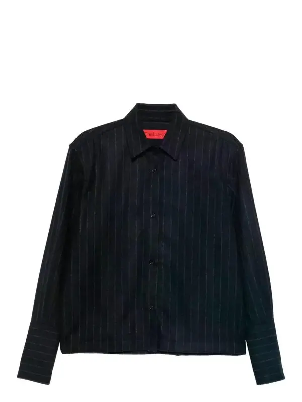 THELATEST Codie Pinstripe Long-sleeve Shirt - Blue