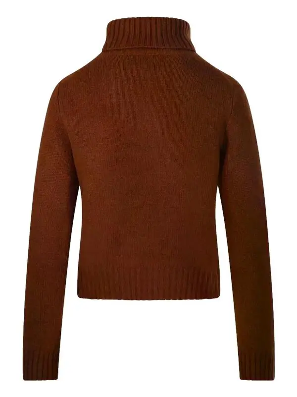 BEYOU Roll-neck Jumper - Brown