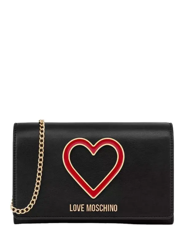 Moschino Heart-motif Shoulder Bag - Black