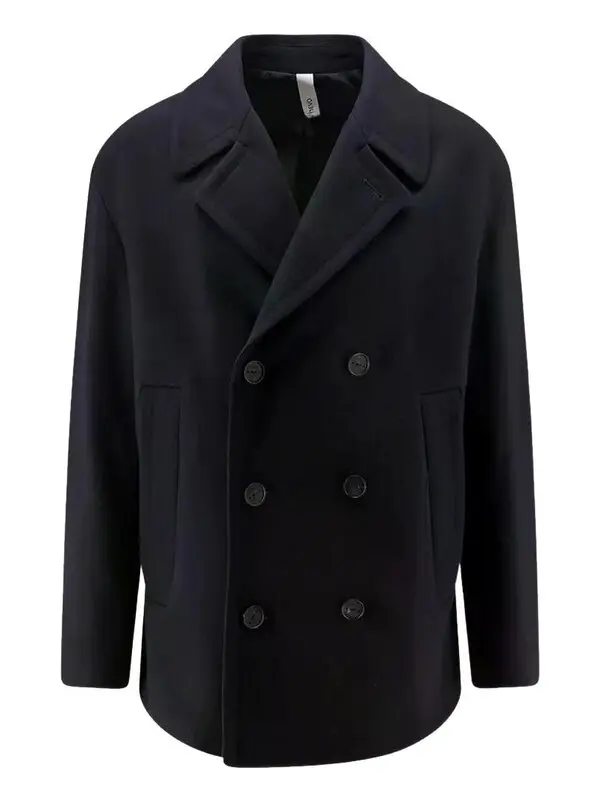 HEVO Double-breasted Peacoat - Blue