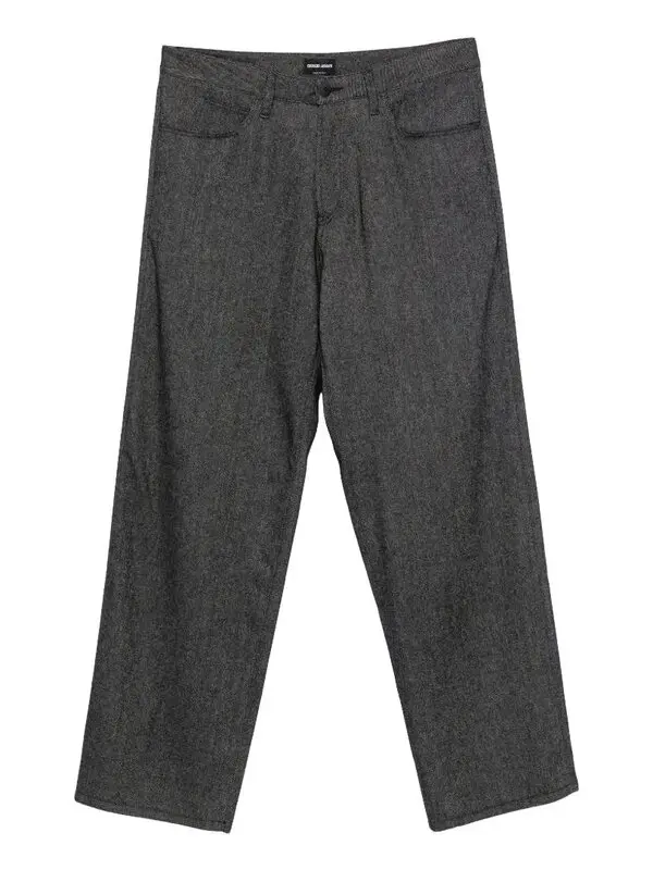 Giorgio Armani Logo-patch Denim Jeans - Blue