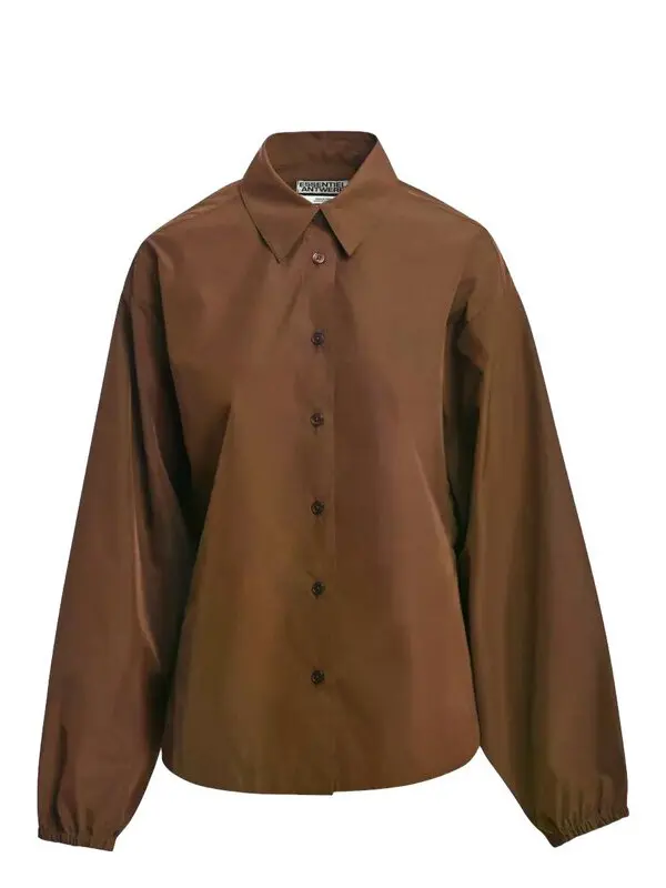 Essentiel Antwerp Voluminous Sleeve Shirt - Brown