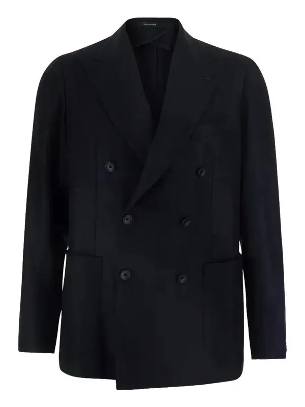 Tagliatore Double-breasted Buttoned Blazer - Black