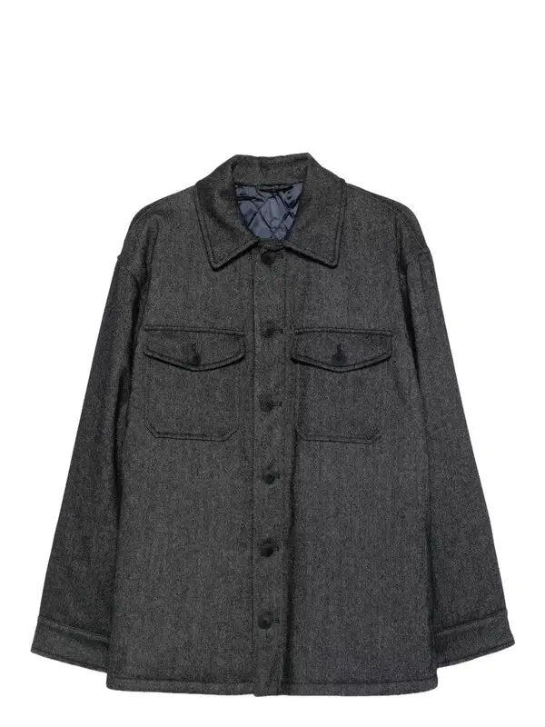 Giorgio Armani Button-up Overshirt - Blue