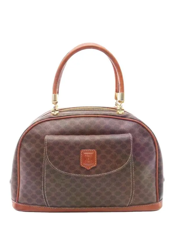 Celine Macadam Coated Canvas Handbag - Brown
