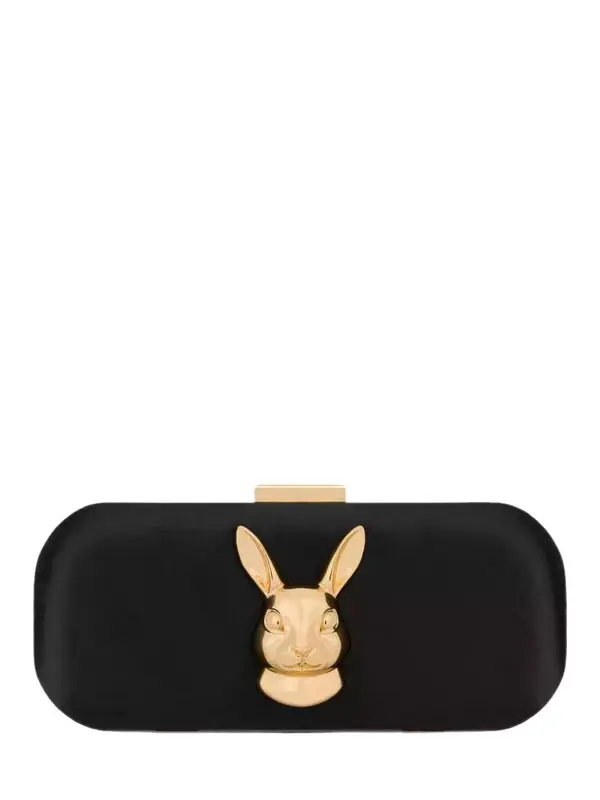 Moschino Rabbit-plaque Clutch Bag - Black