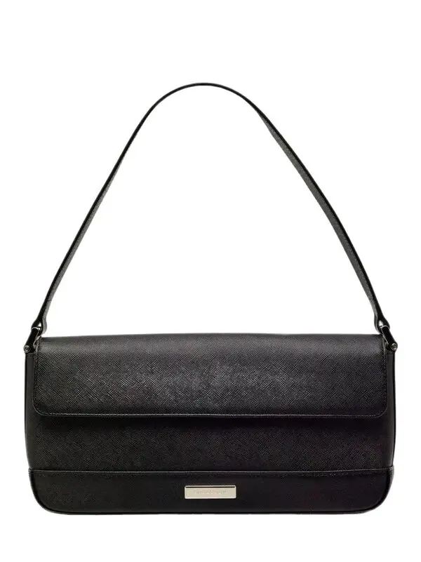 Burberry 20th Century Leather Shoulder Bag - Black