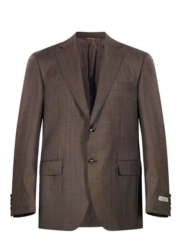 Canali Single-breasted Notched-lapels Suit - Brown