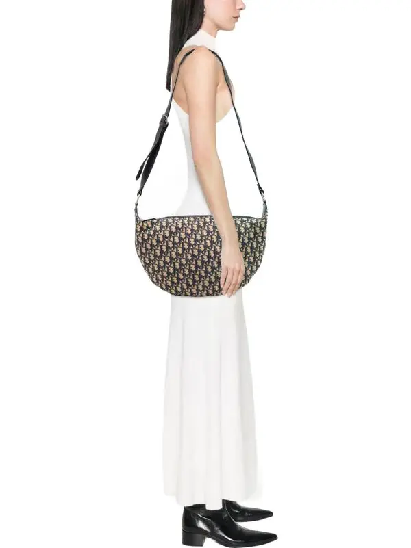 Dior 2006 Oblique Canvas Crossbody Bag - Blue