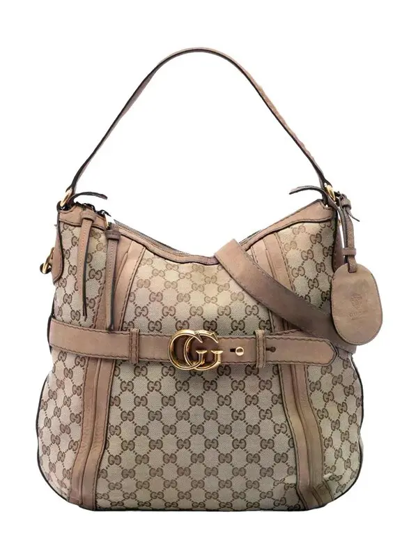 Gucci 2016-2026 Medium Gg Canvas Running Satchel - Neutrals