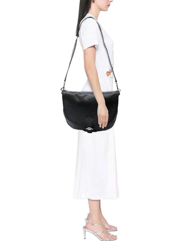 Gucci 2016-2026 Guccissima Flap Messenger Bag Crossbody Bag - Black